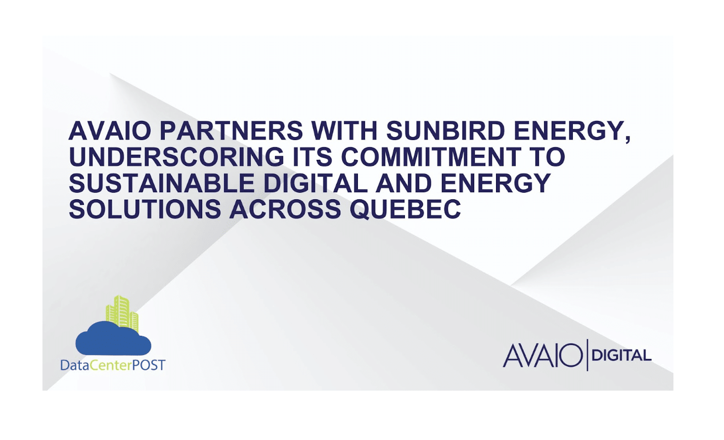 AVAIO Partners with Sunbird Energy, Underscoring its Commitment to Sustainable Data Center ...